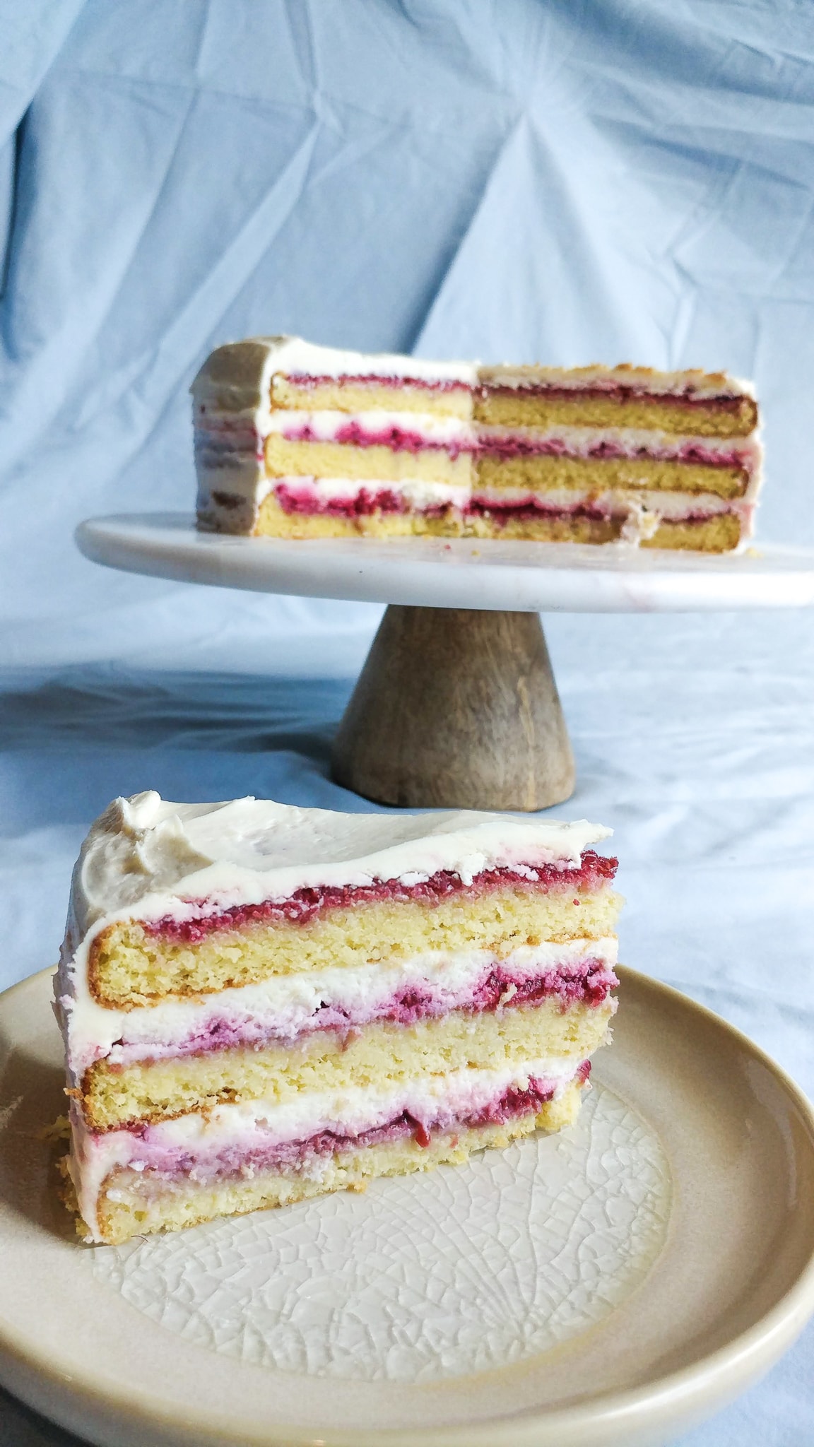 Keto Raspberry Layer Cake With Mascarpone Cream - Fit Mom Journey
