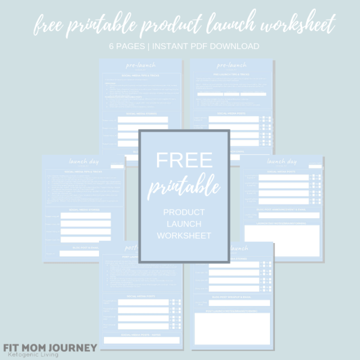 Free Printable Product Launch Marketing Plan - Fit Mom Journey