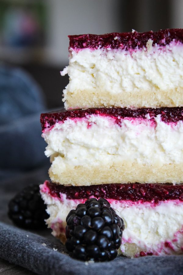 Keto Blackberry Cheesecake Bars (Blackberry Bliss Bars) - Fit Mom Journey