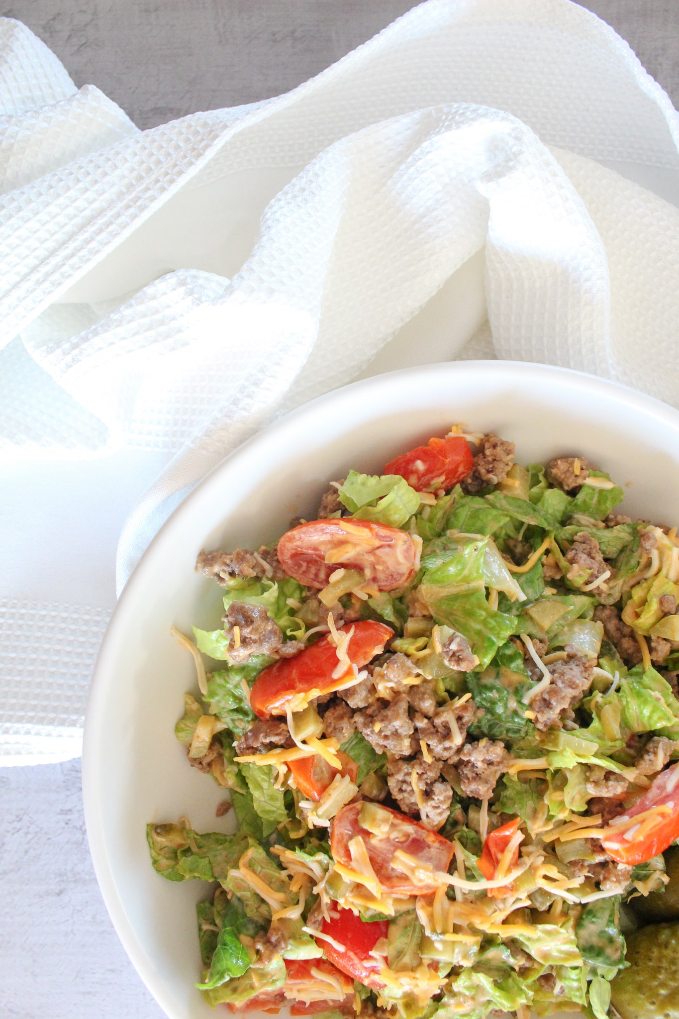 Low Carb Big Mac Salad - Fit Mom Journey