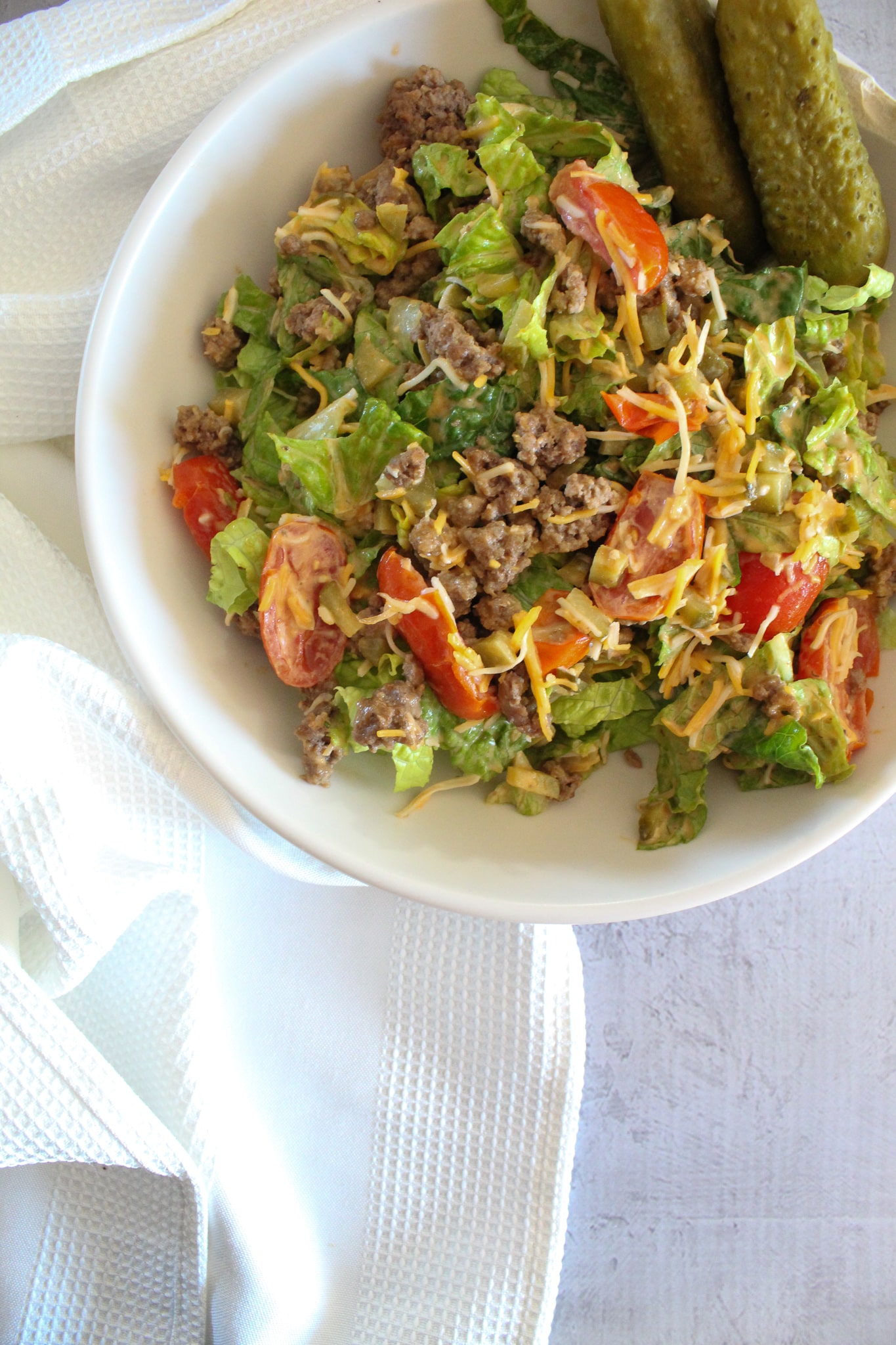 Low Carb Big Mac Salad - Fit Mom Journey