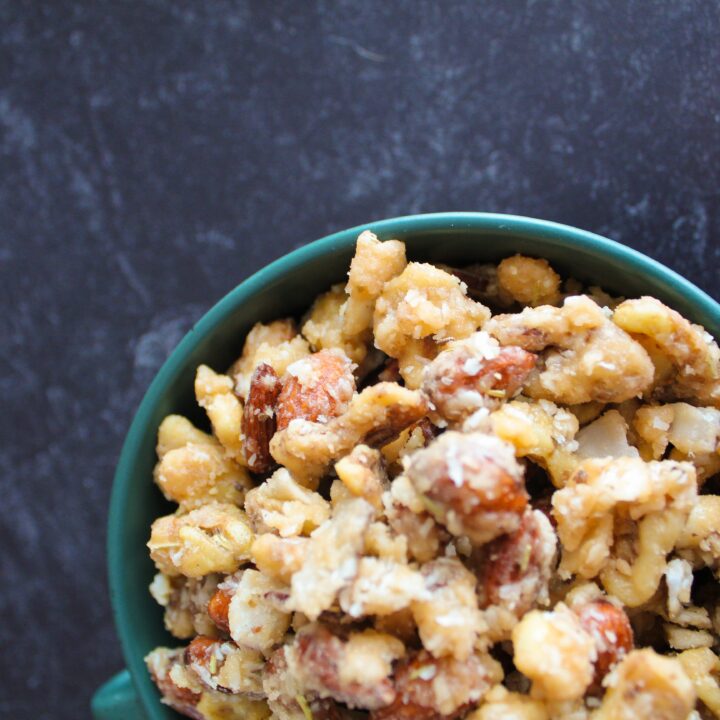 Low Carb Caramel Nut Snack Mix - Fit Mom Journey
