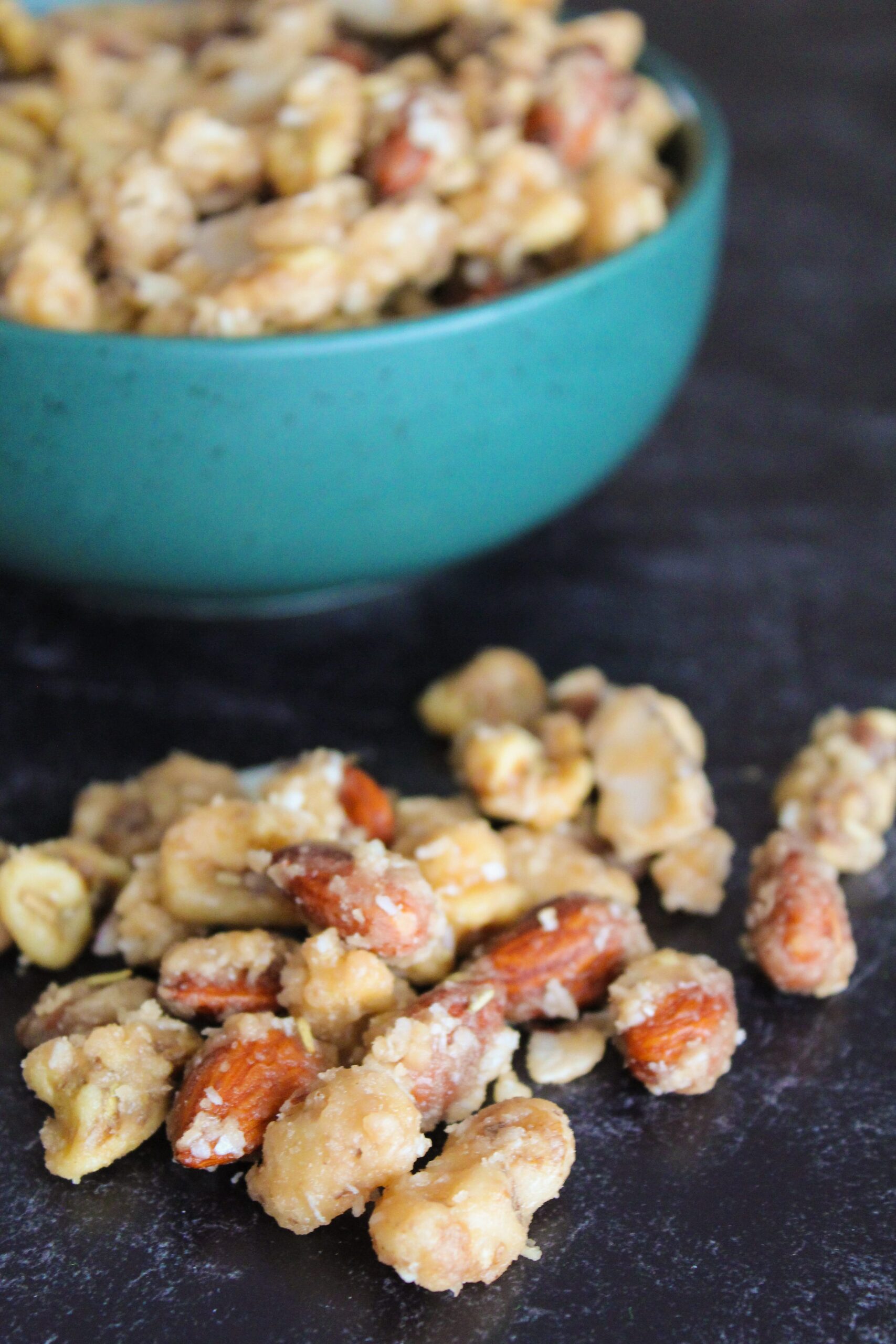 Low Carb Caramel Nut Snack Mix - Fit Mom Journey